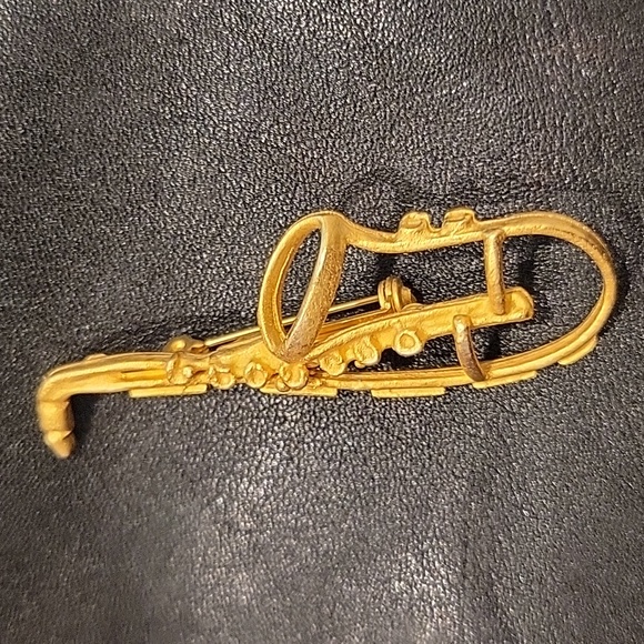 Source Unknown | Jewelry | Vintage Saxophone Brooch | Poshmark